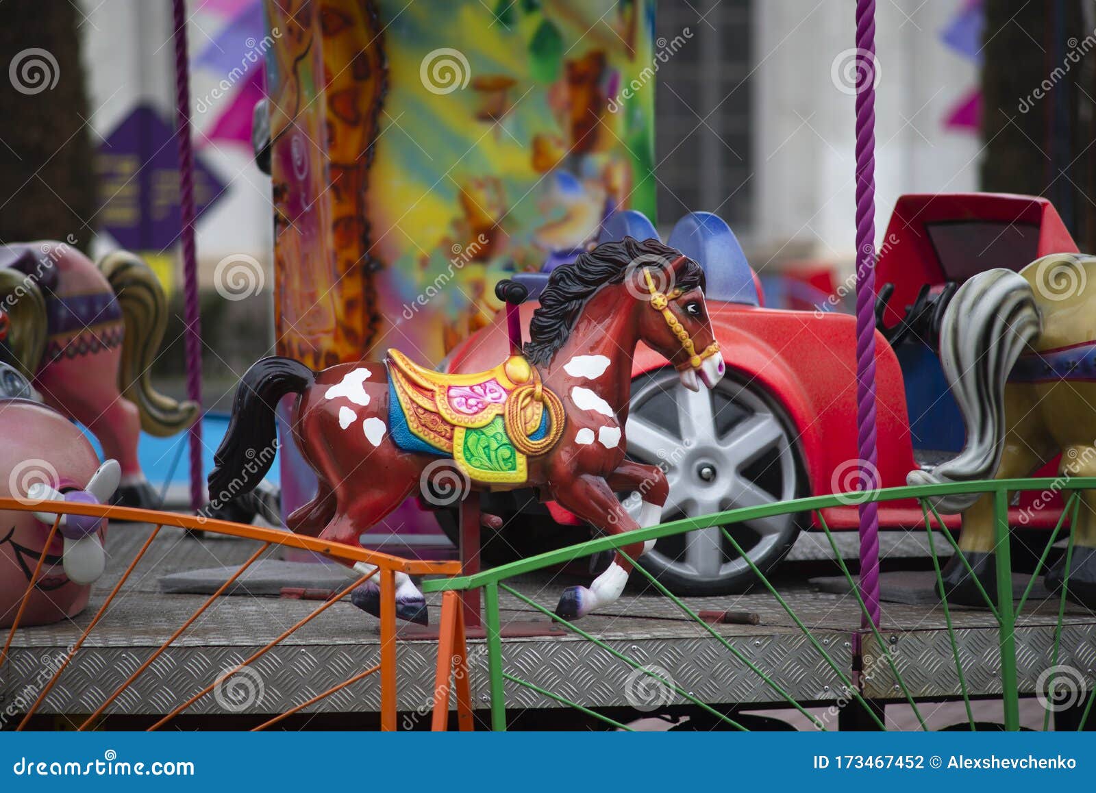Carousel Horse on the Country Fair Stock Photo - Image of nostalgia ...