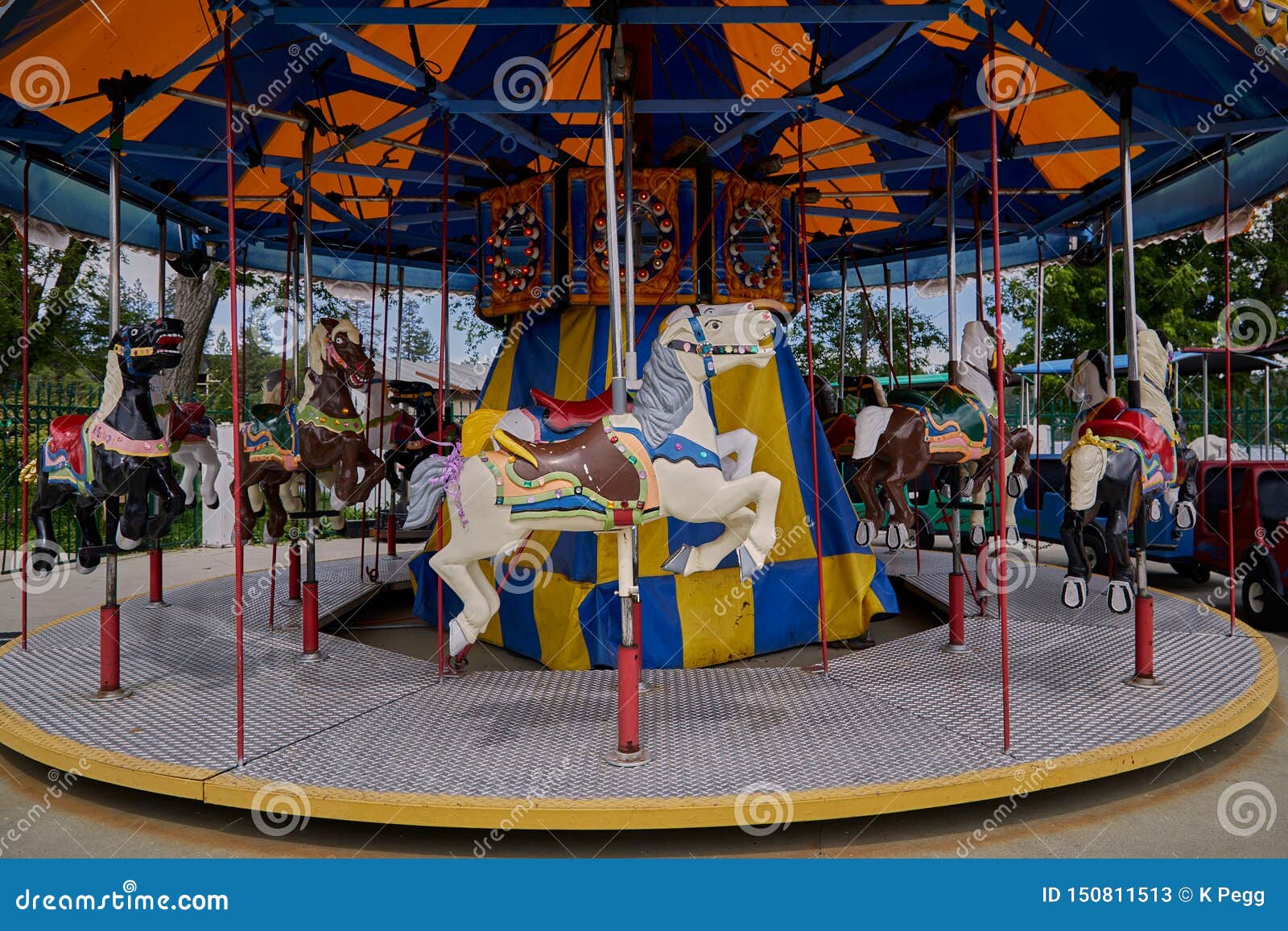 Carousel Horses on a Merry Go Round Stock Image - Image of nostalgia ...