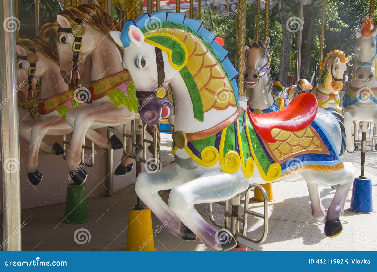 Carousel horses stock photo. Image of park, italian, fair - 44211982