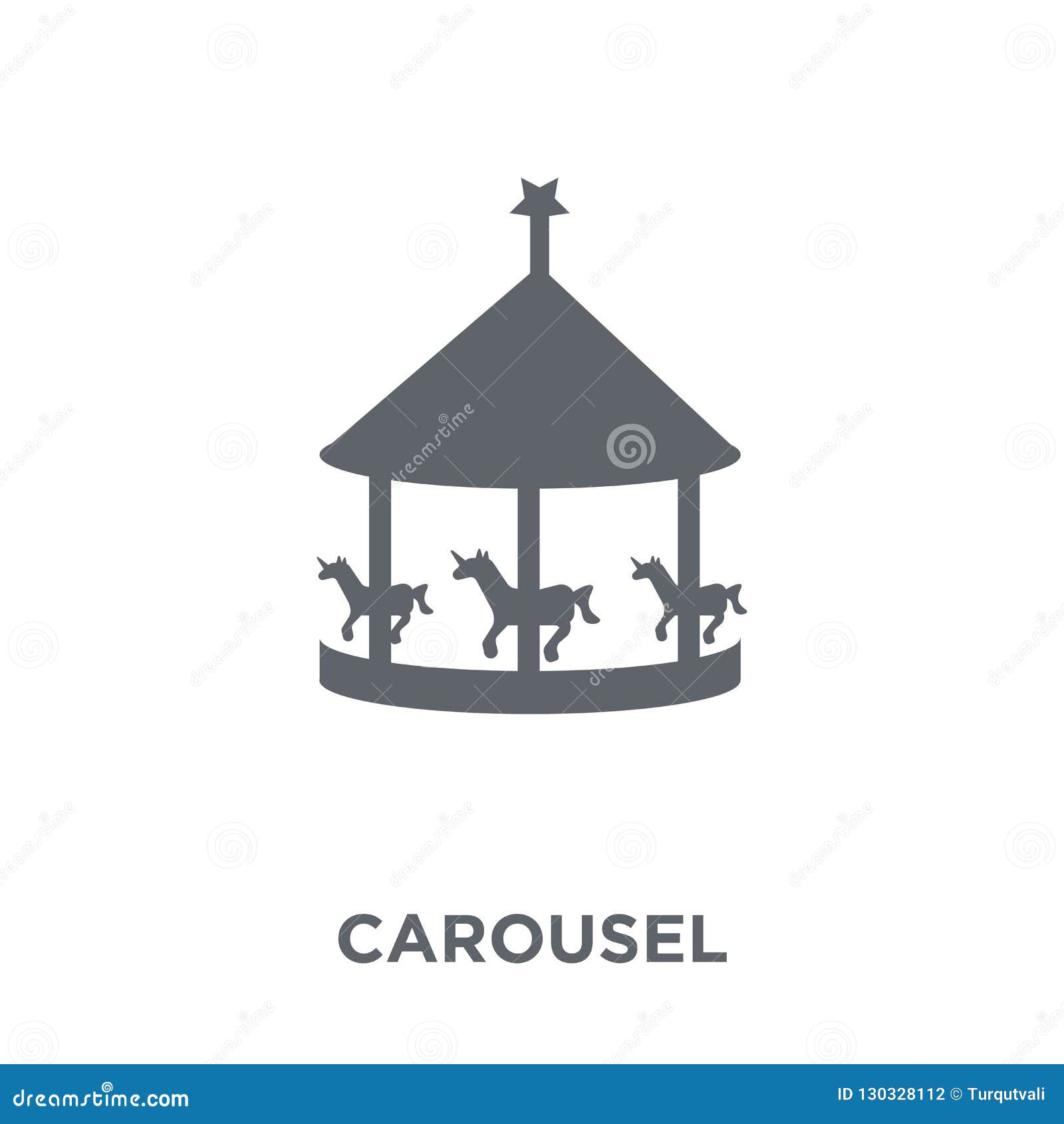 Carousel Icon from Entertainment Collection. Stock Vector ...
