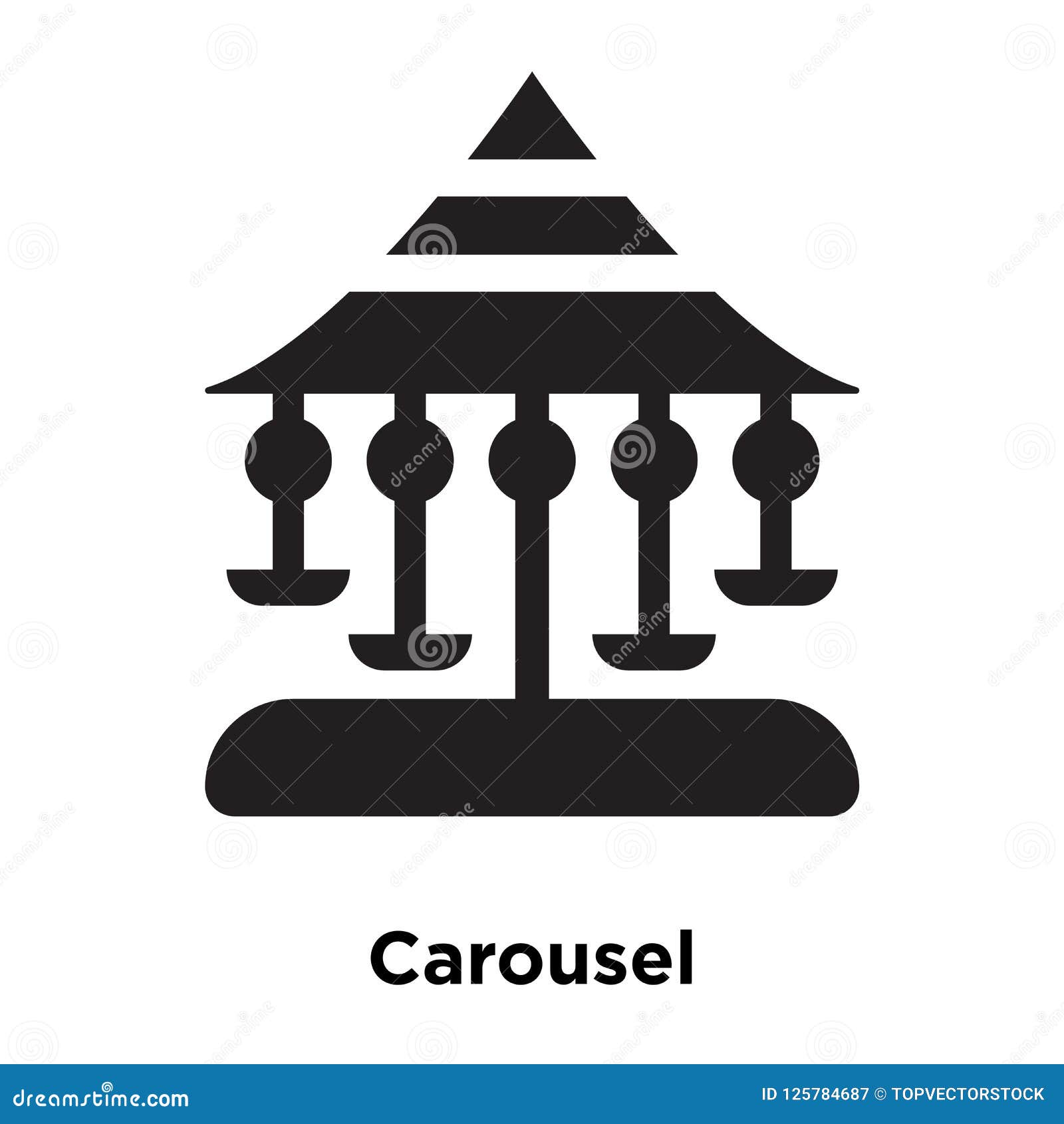 Carousel Icon Vector Isolated on White Background, Logo Concept Stock ...