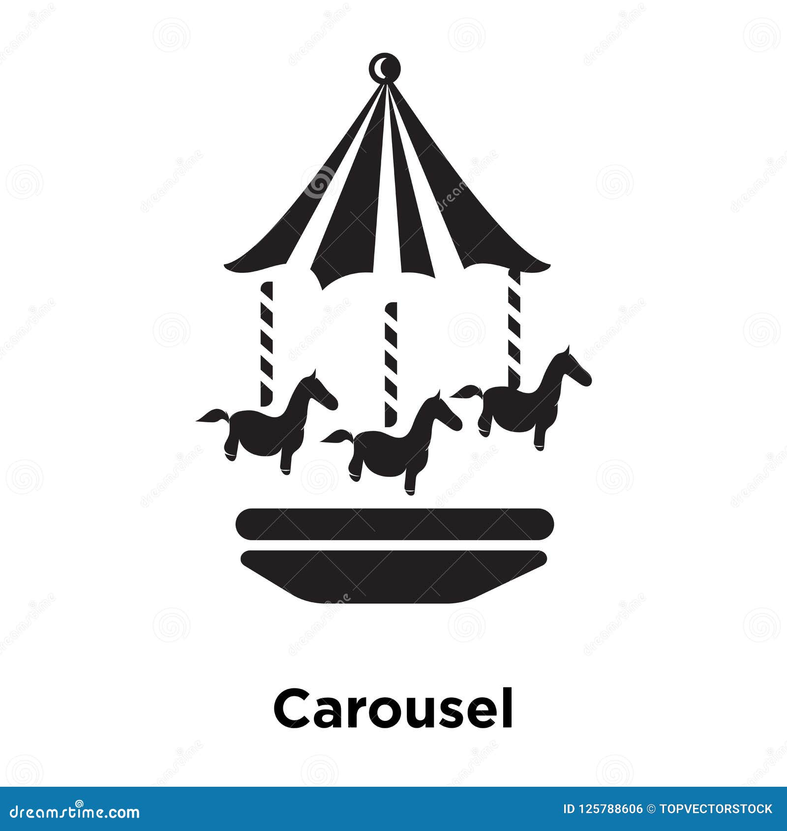 Carousel Icon Vector Isolated on White Background, Logo Concept Stock ...