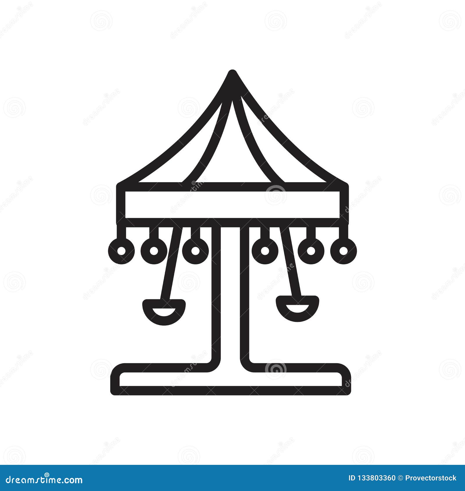 Carousel Icon Vector Sign and Symbol Isolated on White Background Stock ...