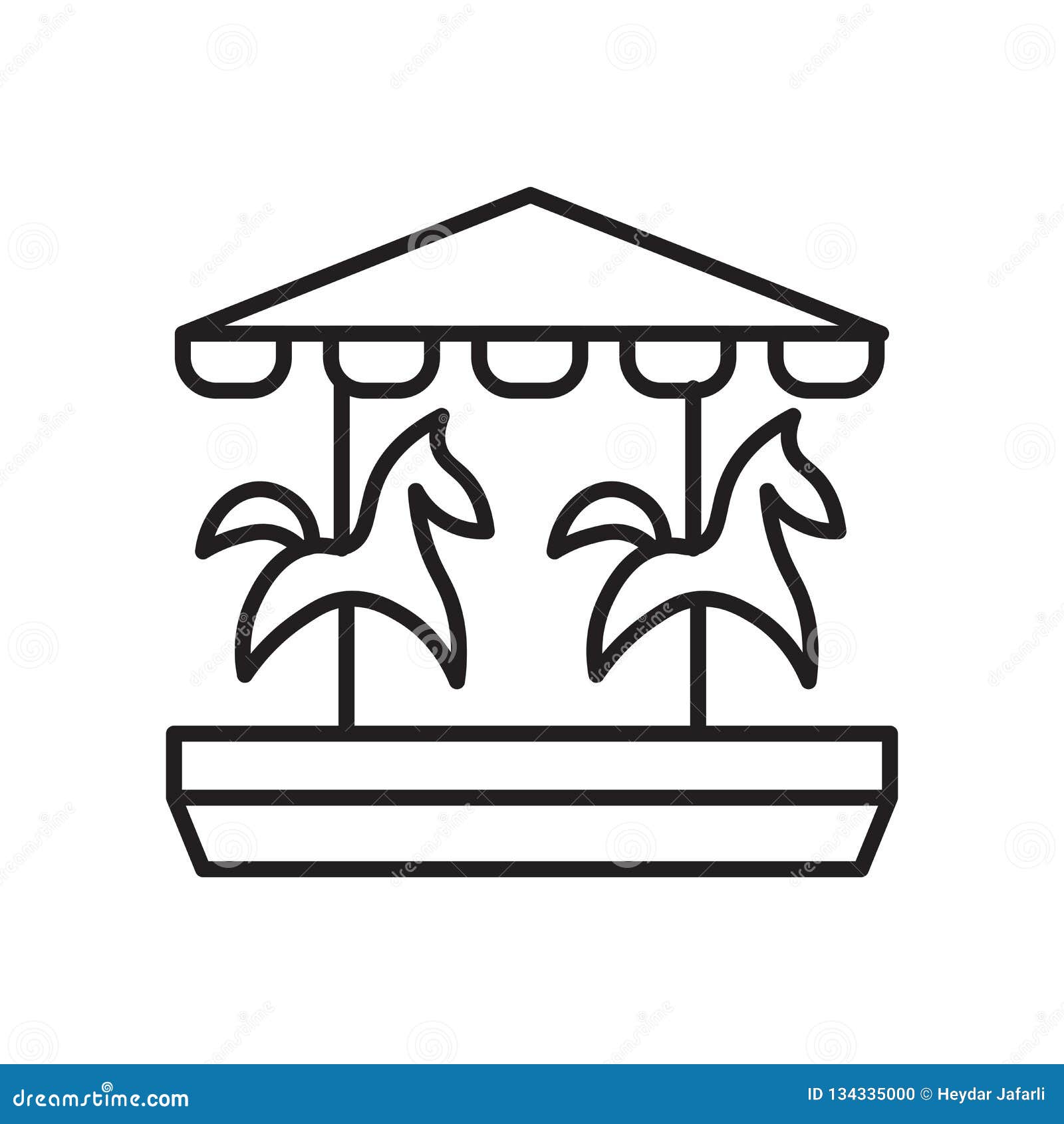 Carousel Icon Vector Sign and Symbol Isolated on White Background ...