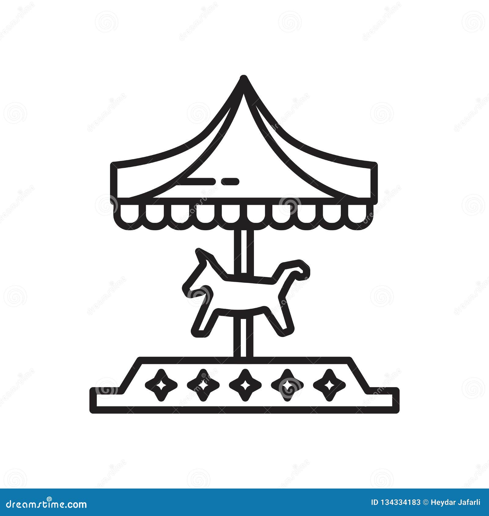 Carousel Icon Vector Sign and Symbol Isolated on White Background ...