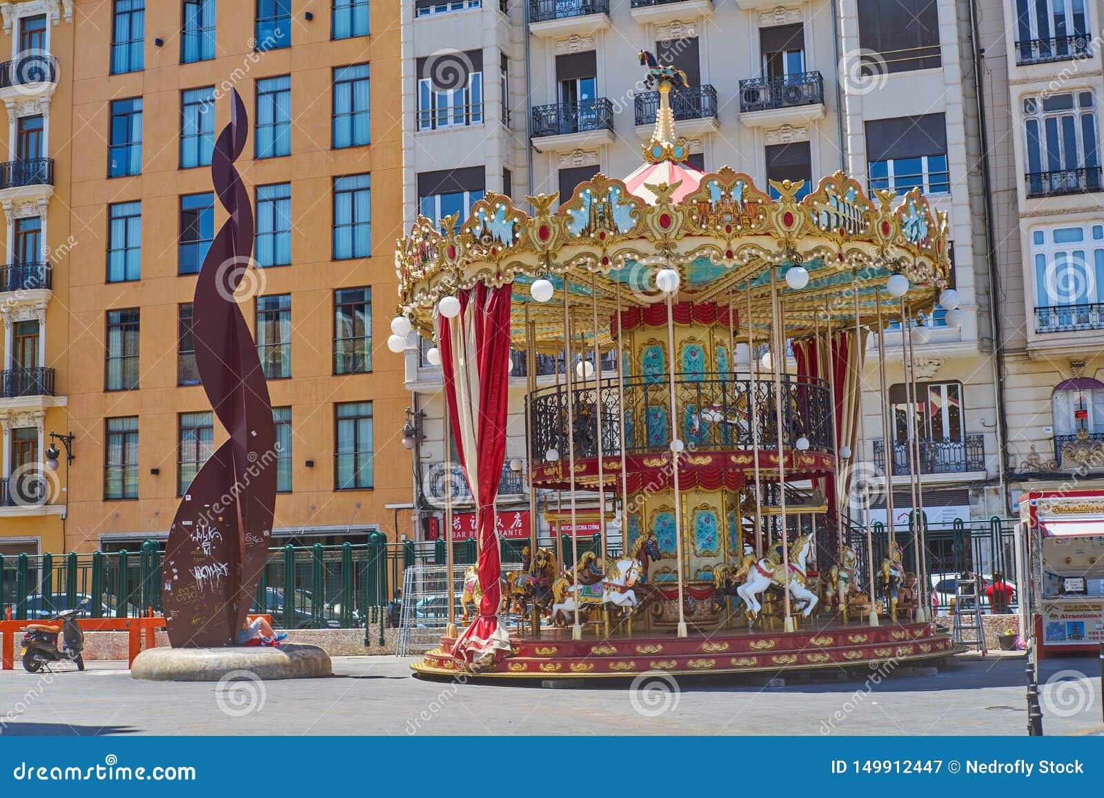 Carousel Inside the Valencia Train Station. Valencia, Spain Editorial ...