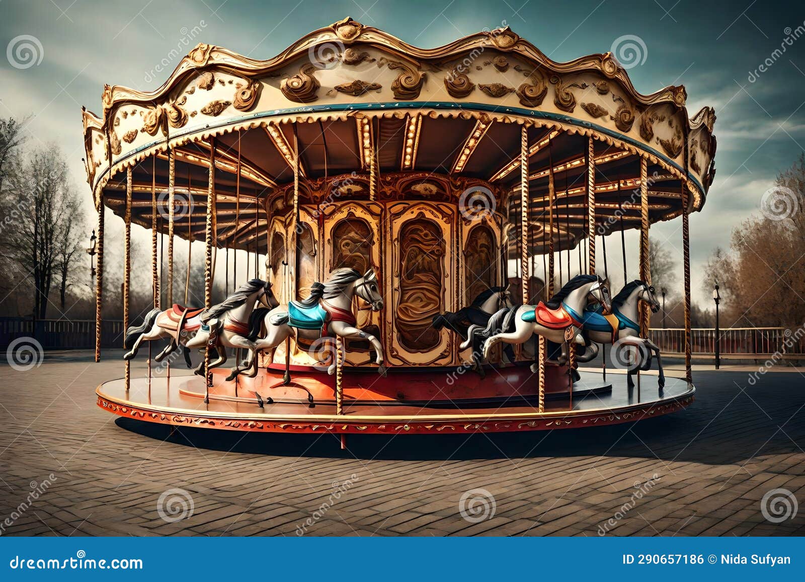 Carousel. Isolated Object, Transparent Background Generated Ai Stock ...