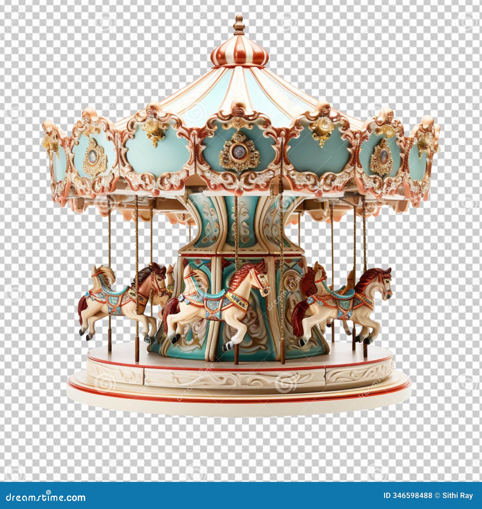 Carousel Isolated on Transparent Background Stock Illustration ...