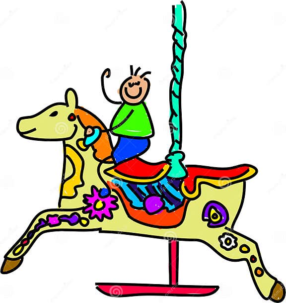 Carousel kid stock vector. Illustration of kids, people - 707772