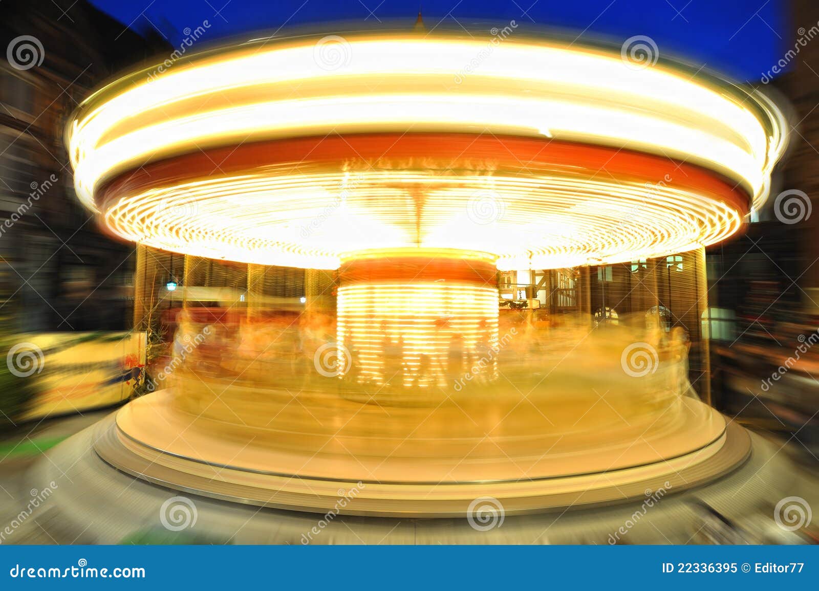 Carousel lights in night stock image. Image of architecture - 22336395