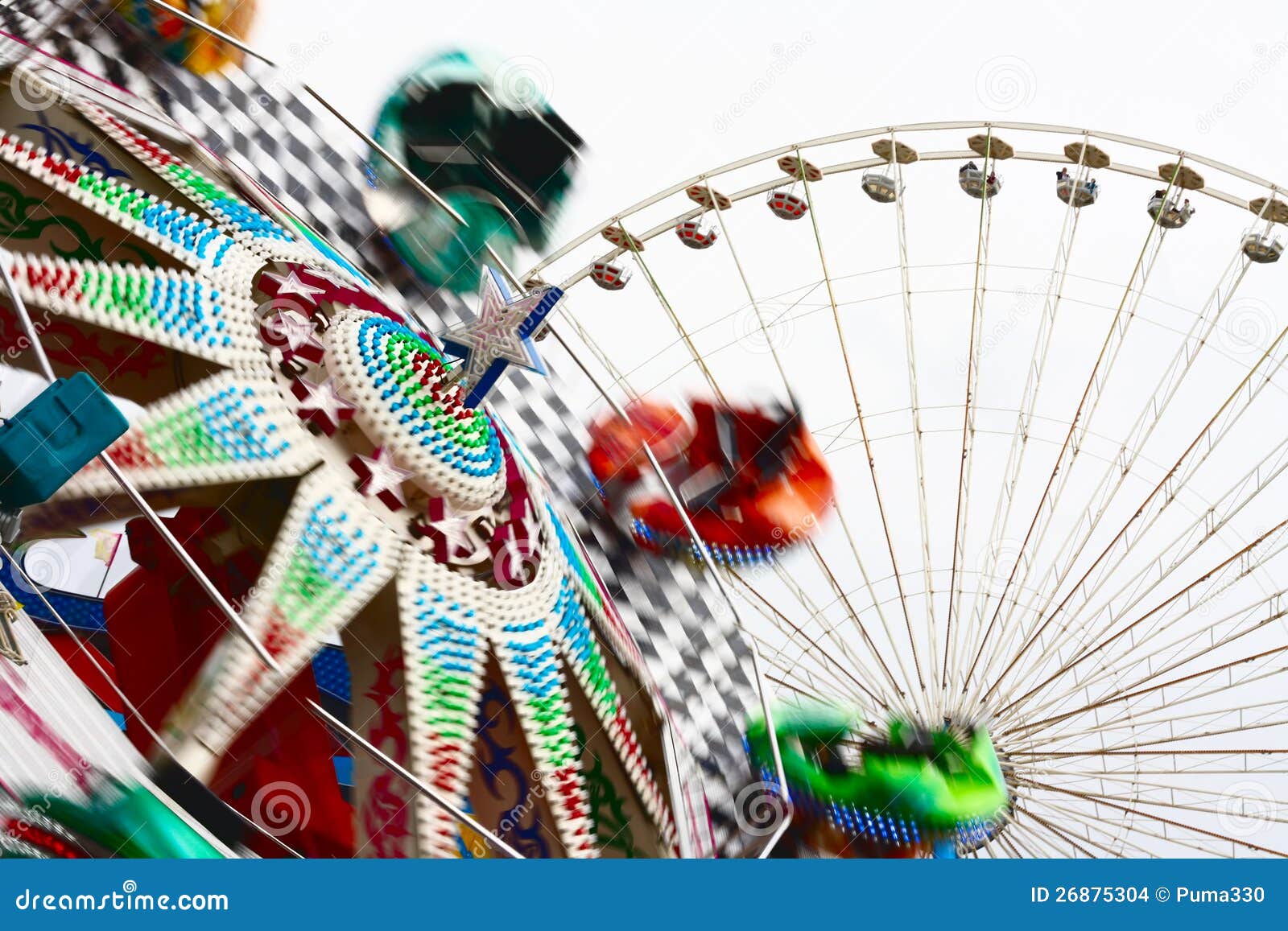 Merry Go Round Carousel Childhood Entertainment. Vintage Playground ...