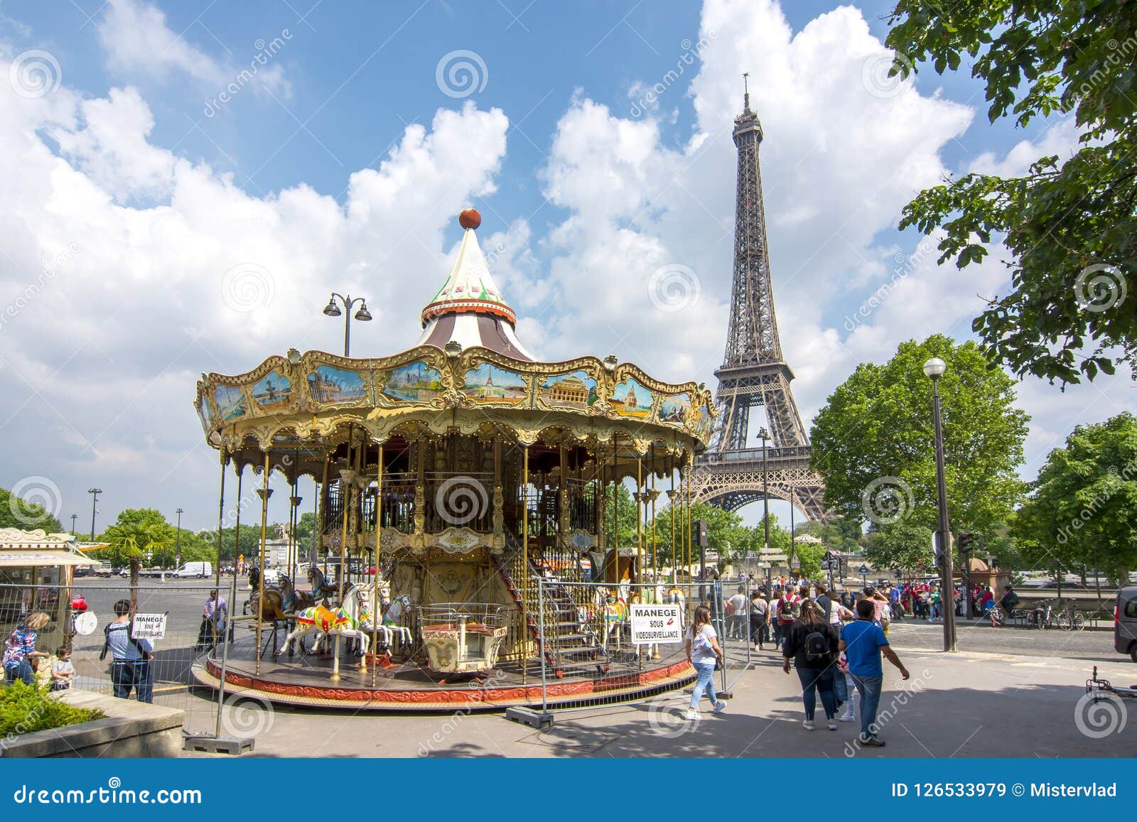 Carousel Near Eiffel Tower in Paris, France Editorial Stock Image ... Carousel Near Eiffel Tower in Paris, France Editorial Stock Image ...