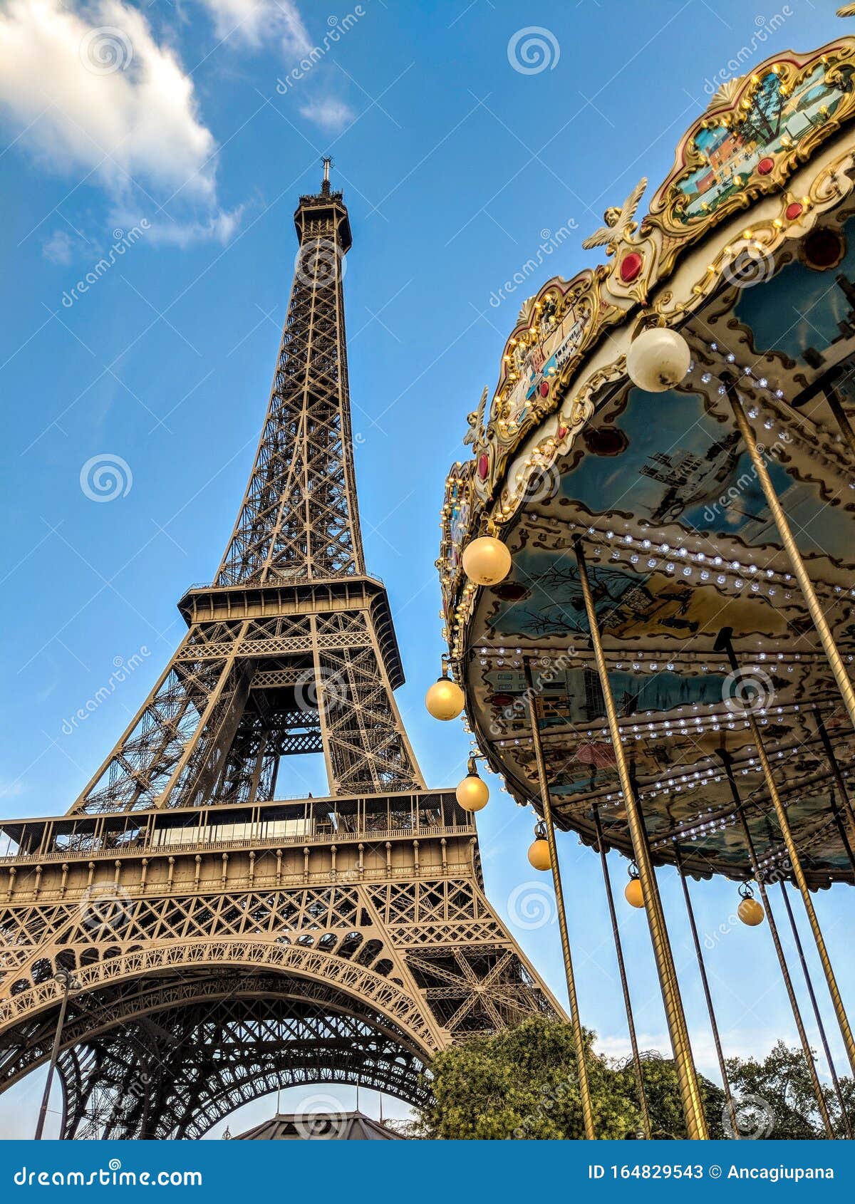 Carousel Near the Eiffel Tower Stock Image - Image of metal ... Carousel Near the Eiffel Tower Stock Image - Image of metal ...