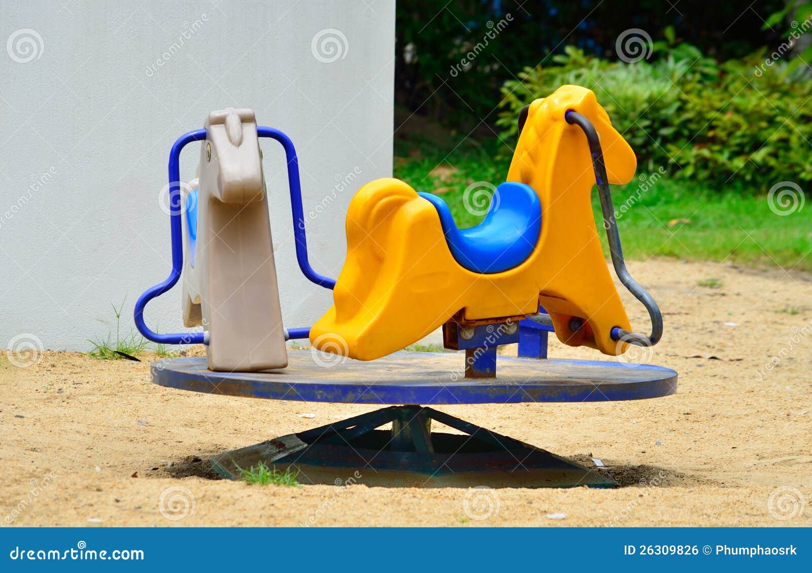 Carousel in Playground stock photo. Image of happiness - 26309826