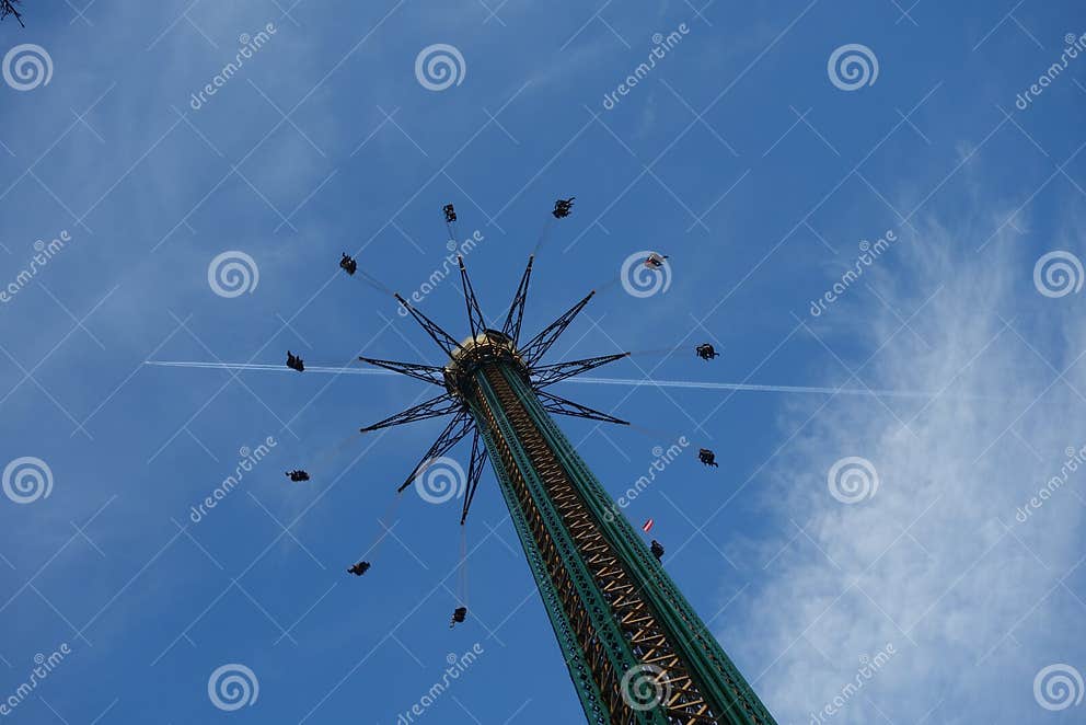 Carousel in Prater Park Vienna Stock Image - Image of centrifugal ...