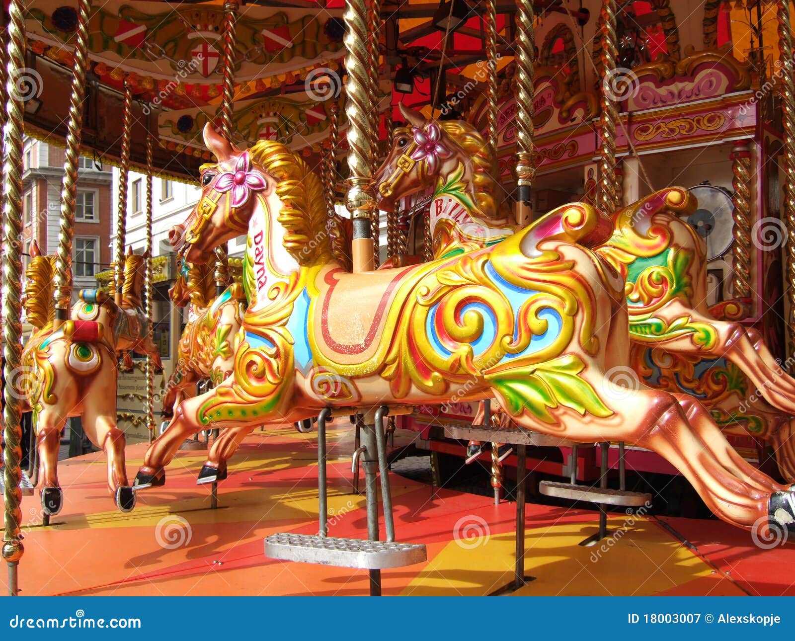 Carousel ride stock image. Image of color, colour, painted - 18003007