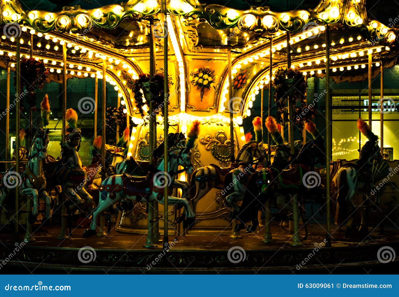 Carousel editorial photo. Image of lights, colorful, bright - 63009061