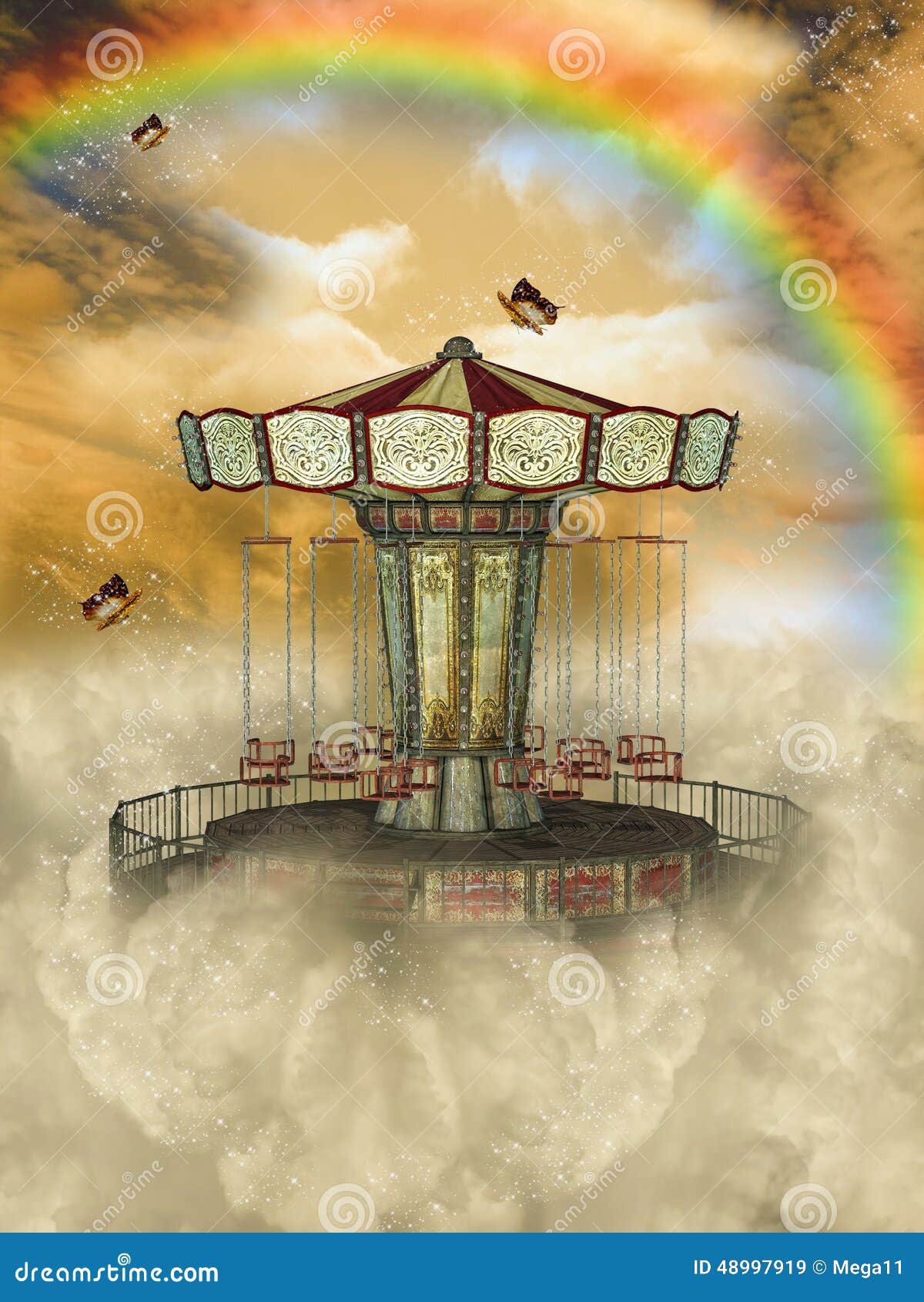 Fairy Carousel Illustration Royalty-Free Cartoon | CartoonDealer.com ...