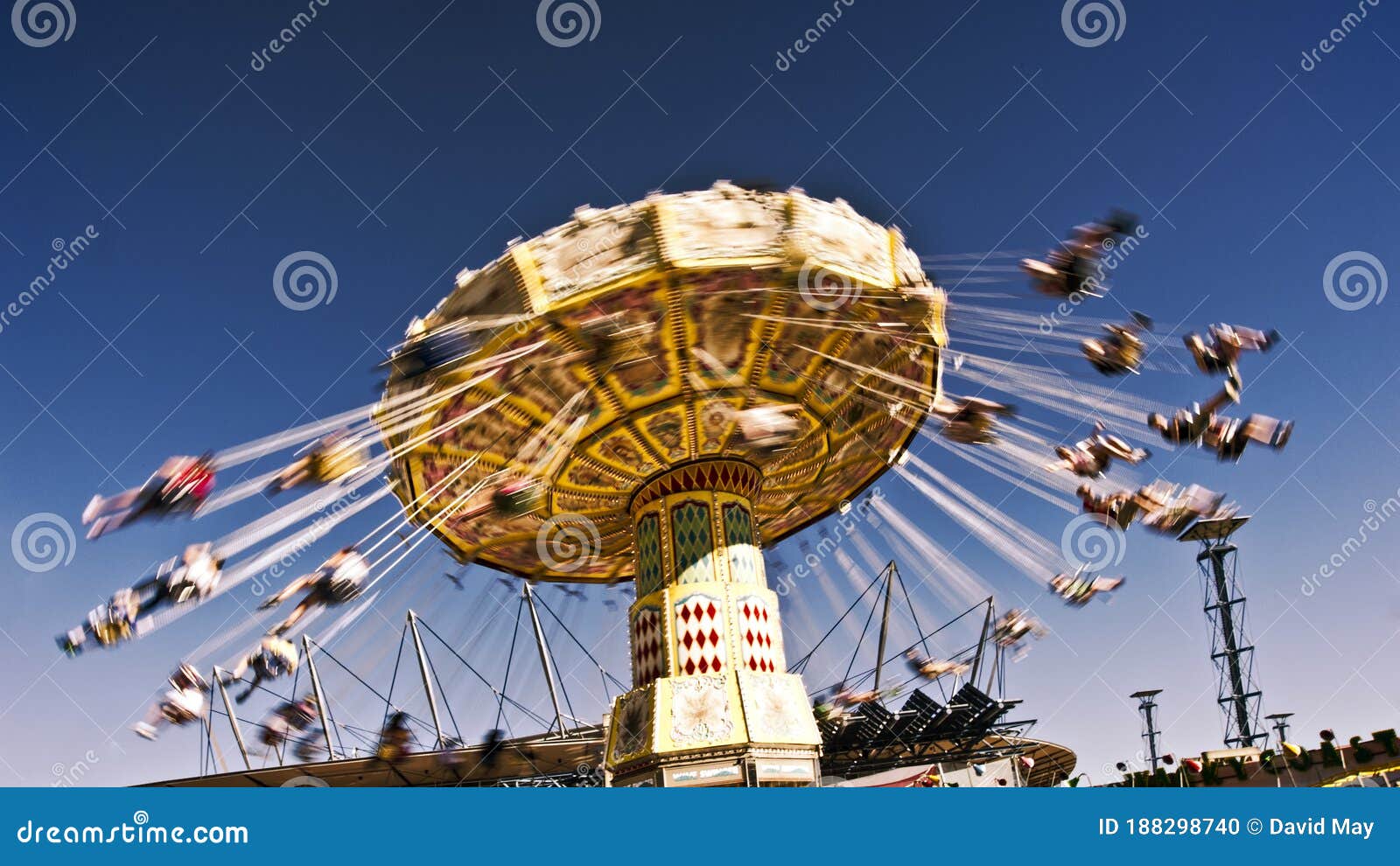 Carousel Spinning People Enjoyable Time Easter Show Stock Photo - Image ...