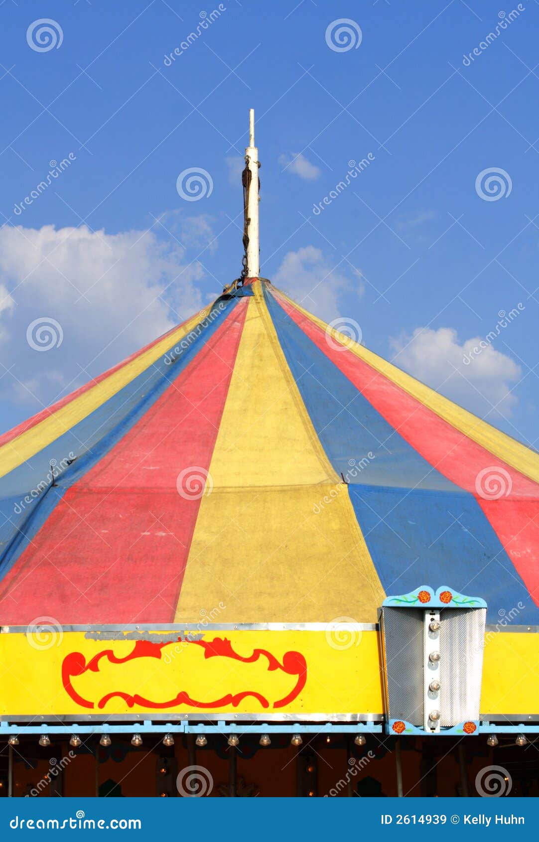 Carousel top stock image. Image of summer, circus, tent - 2614939