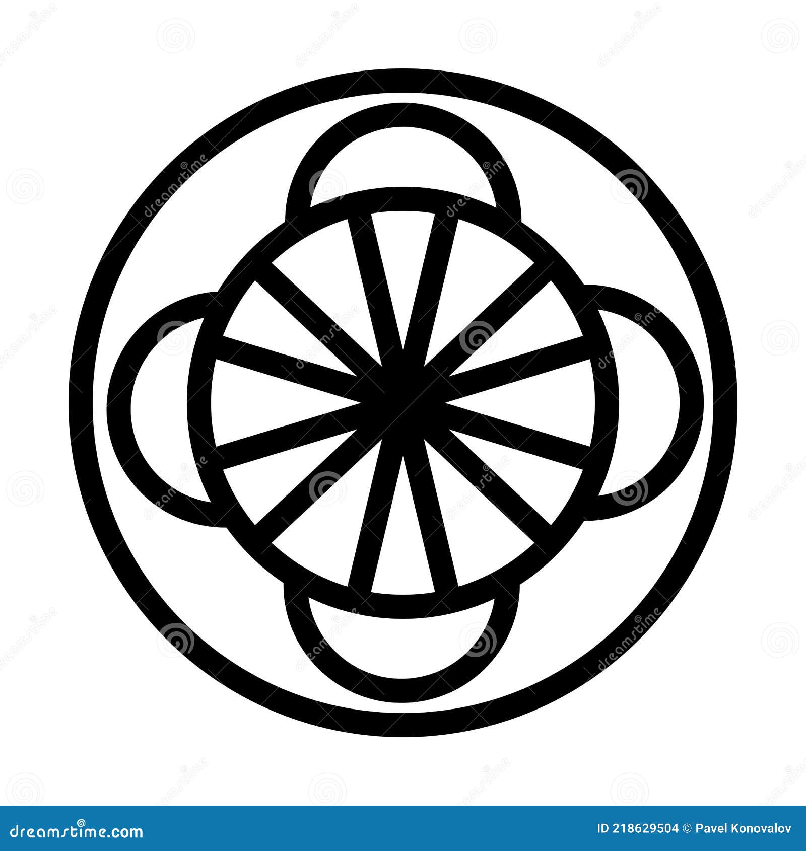 Carousel Top View Icon stock vector. Illustration of internet - 218629504