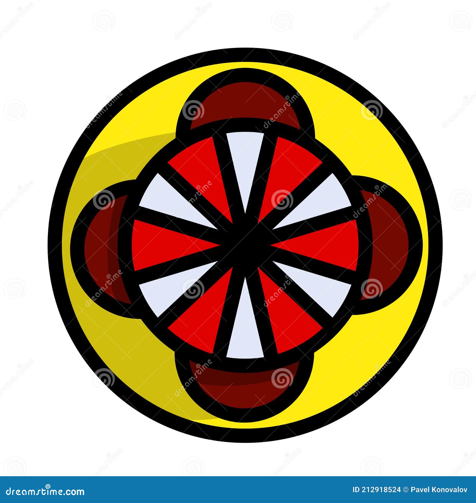 Carousel Top View Icon stock vector. Illustration of gift - 212918524