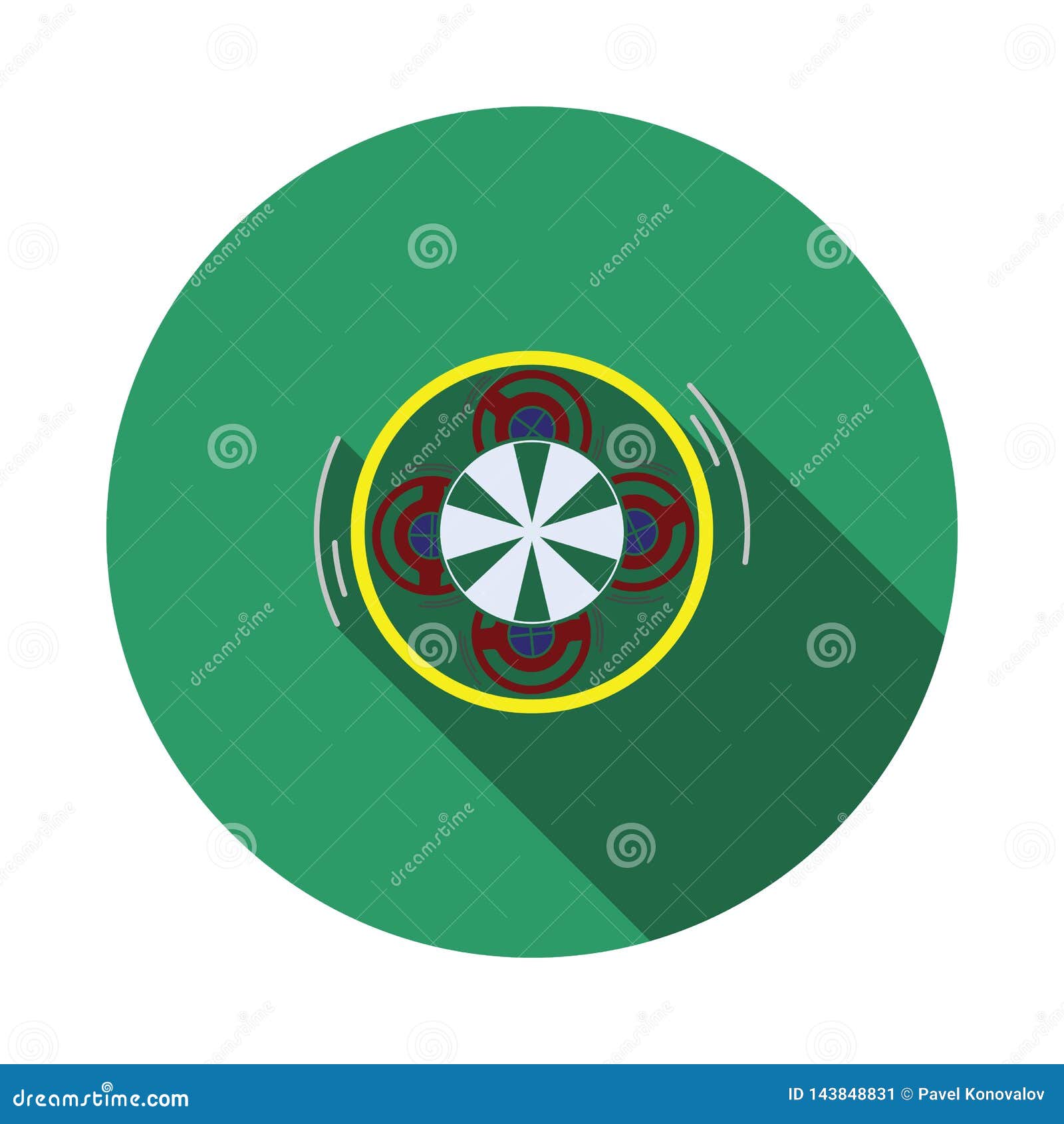 Carousel top view icon stock vector. Illustration of fair - 143848831