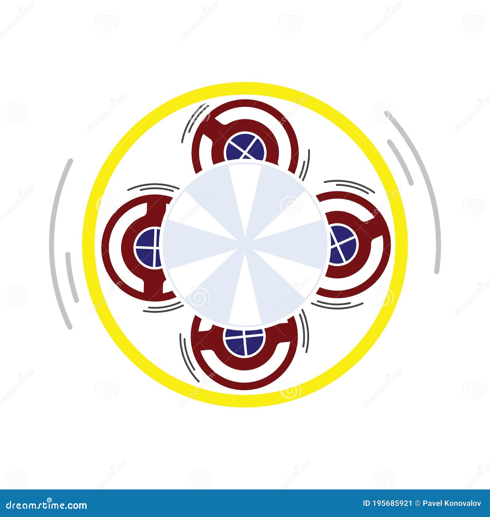 Carousel Top View Icon stock vector. Illustration of gift - 195685921