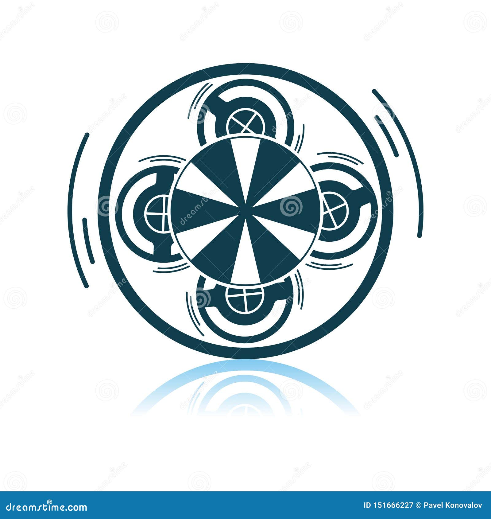 Carousel Top View Icon stock vector. Illustration of carousel - 151666227