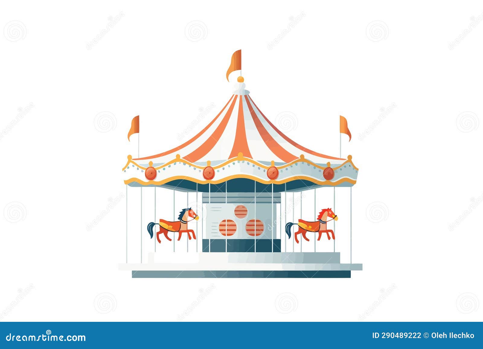 Carousel Vector Flat Minimalistic Isolated Illustration Stock Vector ...