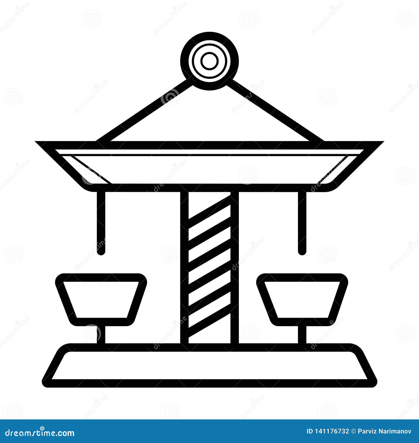Carousel vector icon stock illustration. Illustration of merry - 141176732