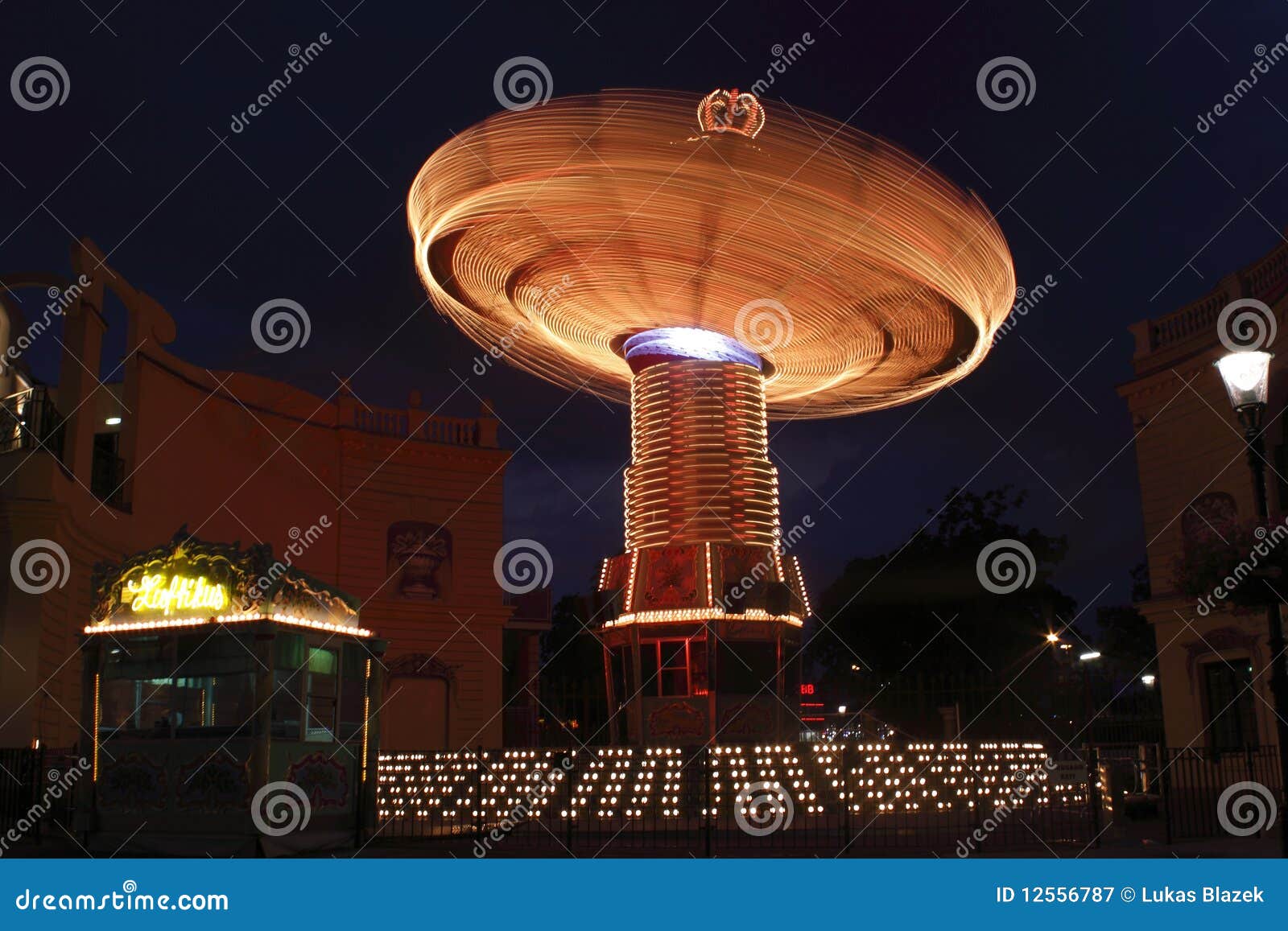 Carousel in Viennese Prater Editorial Photography - Image of amusement ...