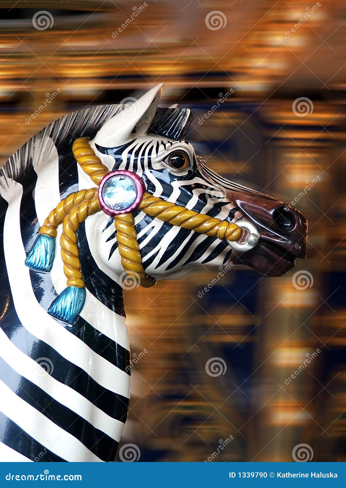Carousel Zebra stock photo. Image of children, enjoyment - 1339790
