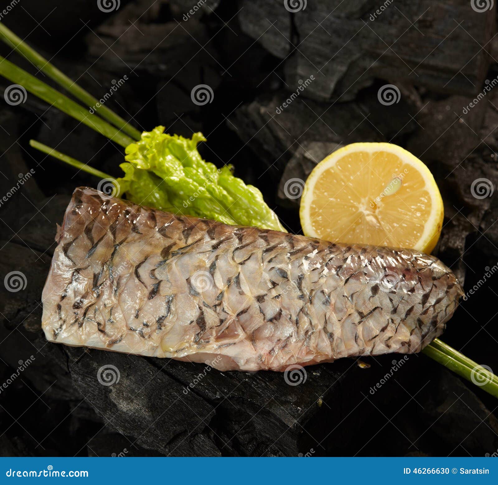 Carp fillets stock photo. Image of fillets, barbecue - 46266630