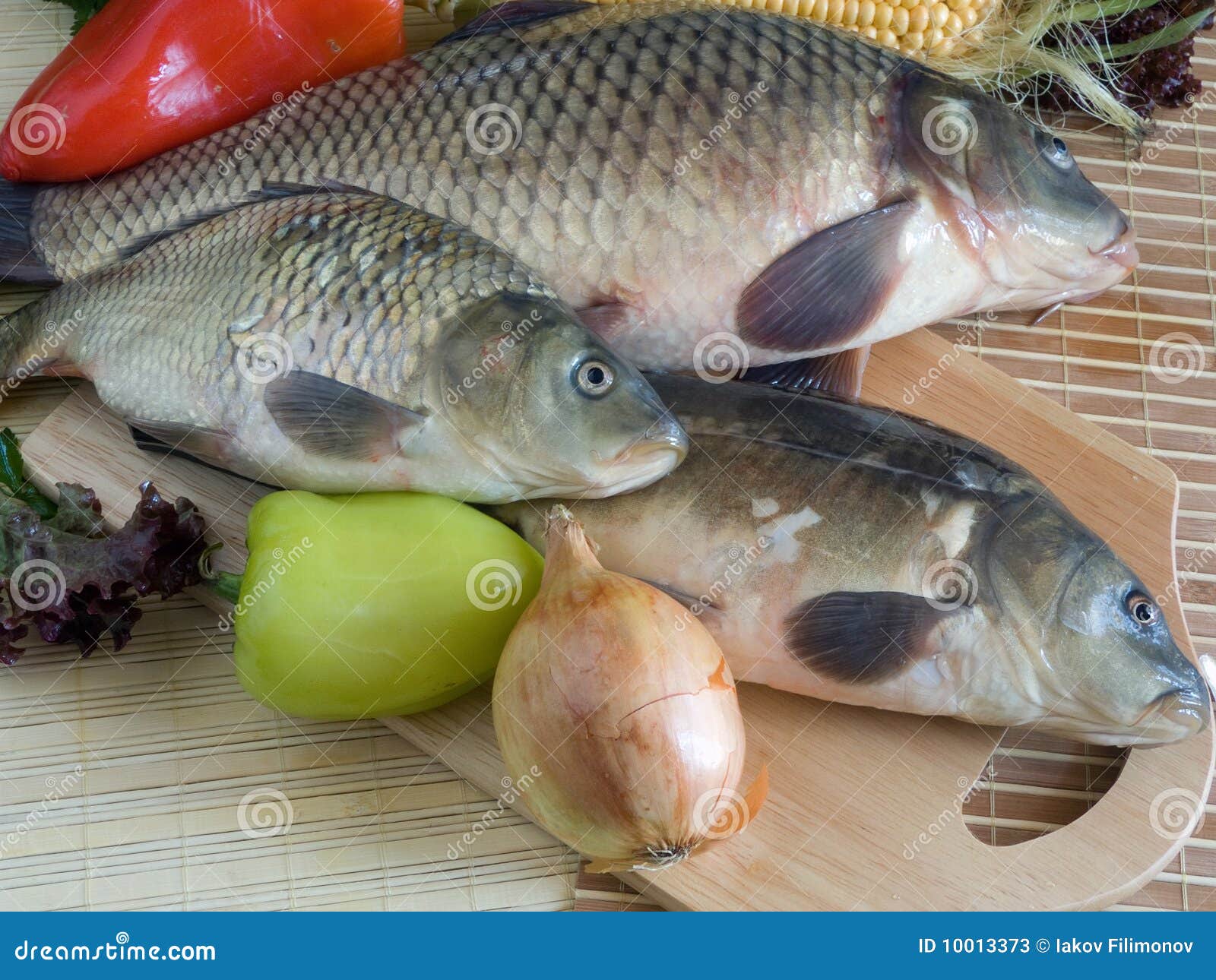 Carp fish stock image. Image of meat, preparation, kitchen - 10013373