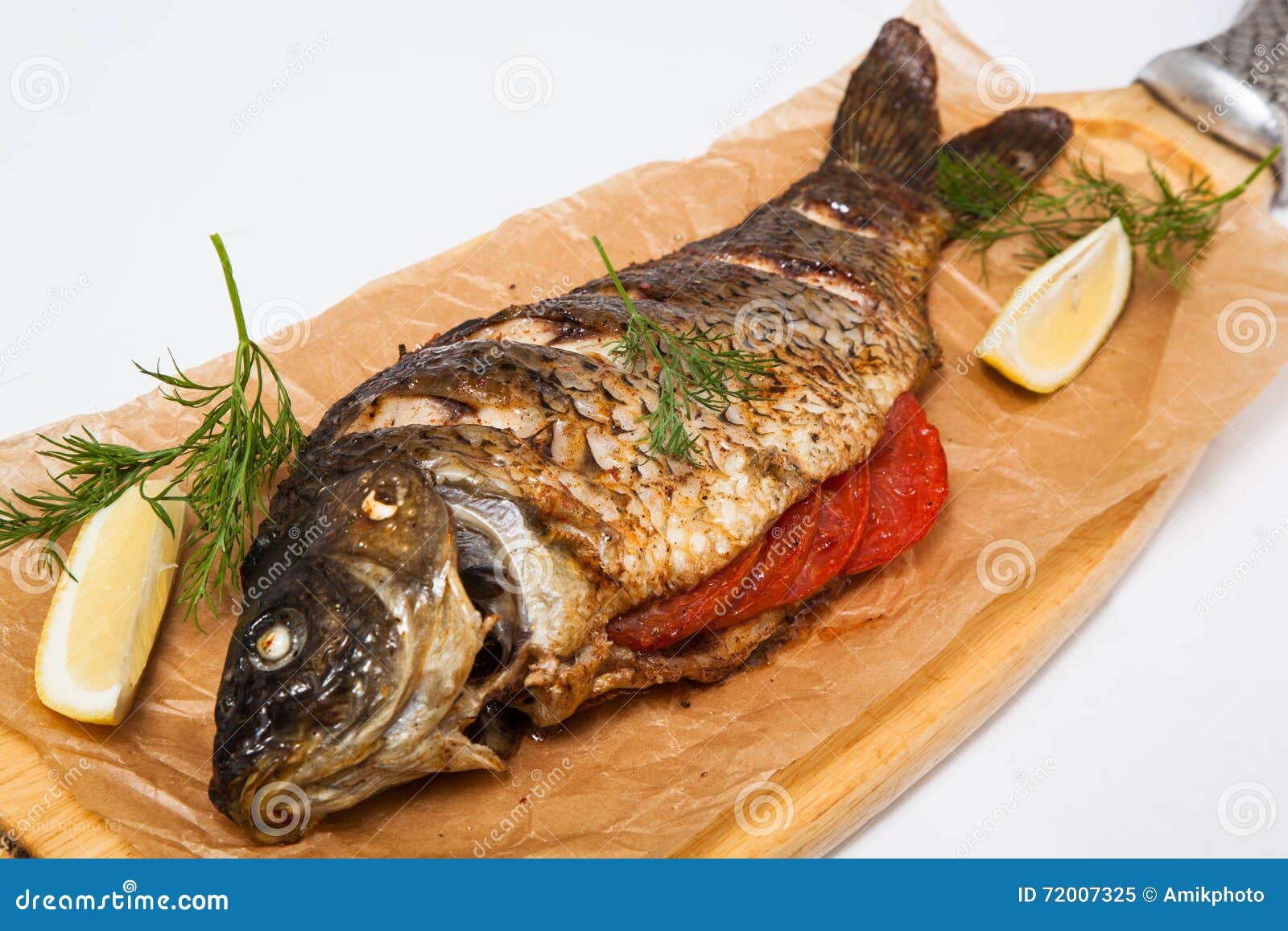 Carp fish on stand stock image. Image of activity, calm - 72007325