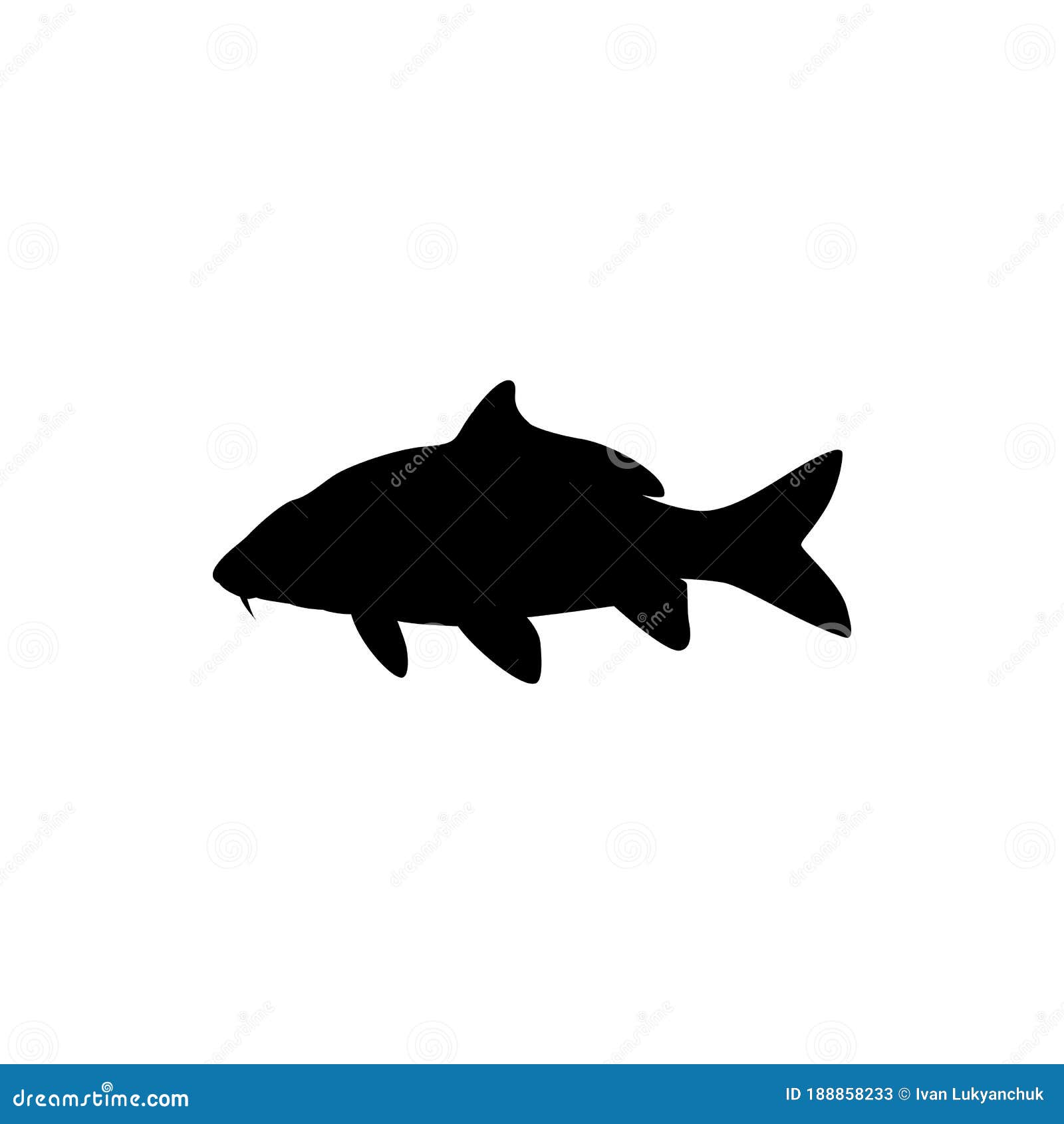 Carp fishing, fish logo stock vector. Illustration of hook - 188858233