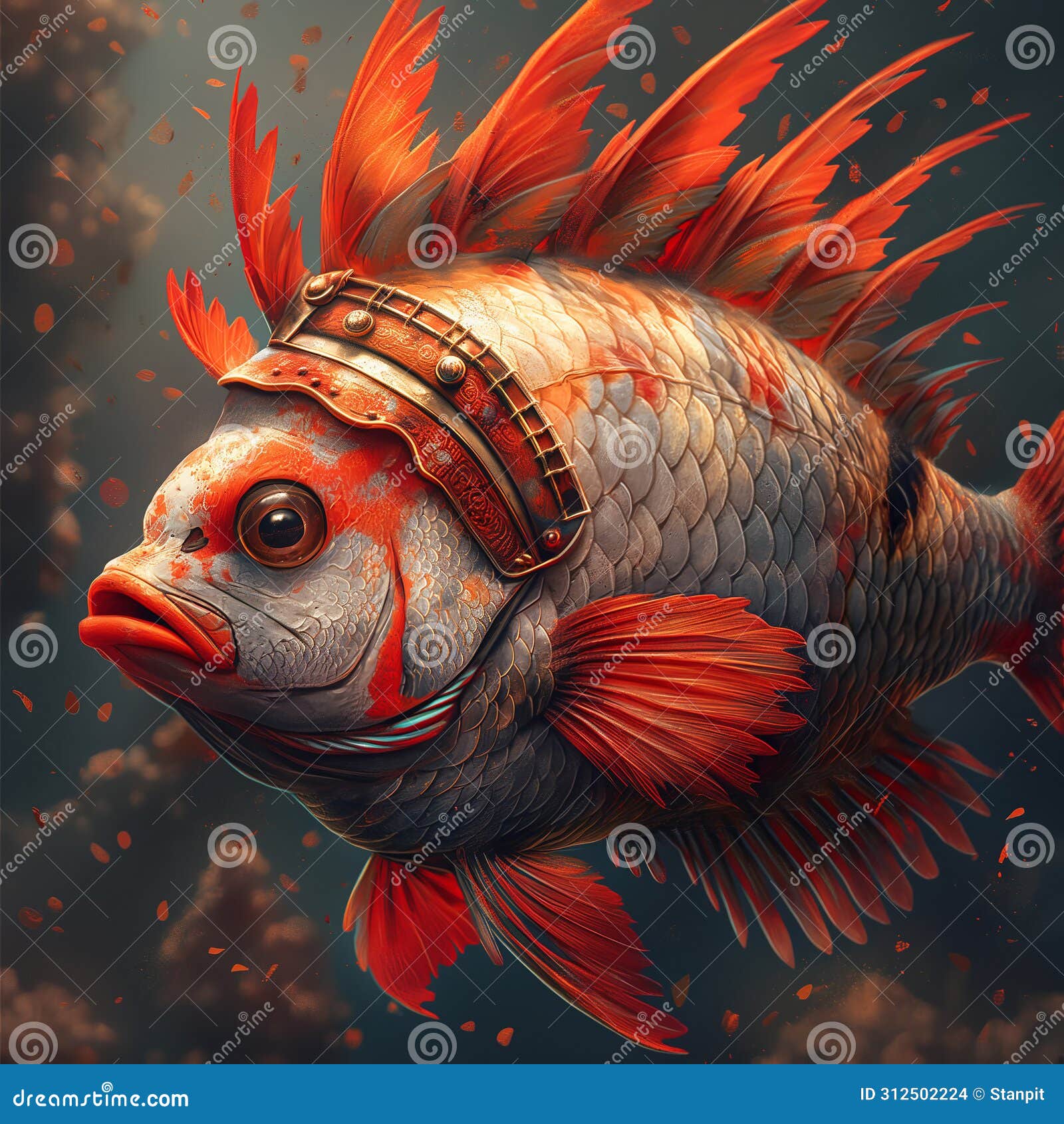 Fish Warrior Cartoon Illustrations Royalty-Free Stock Photo ...