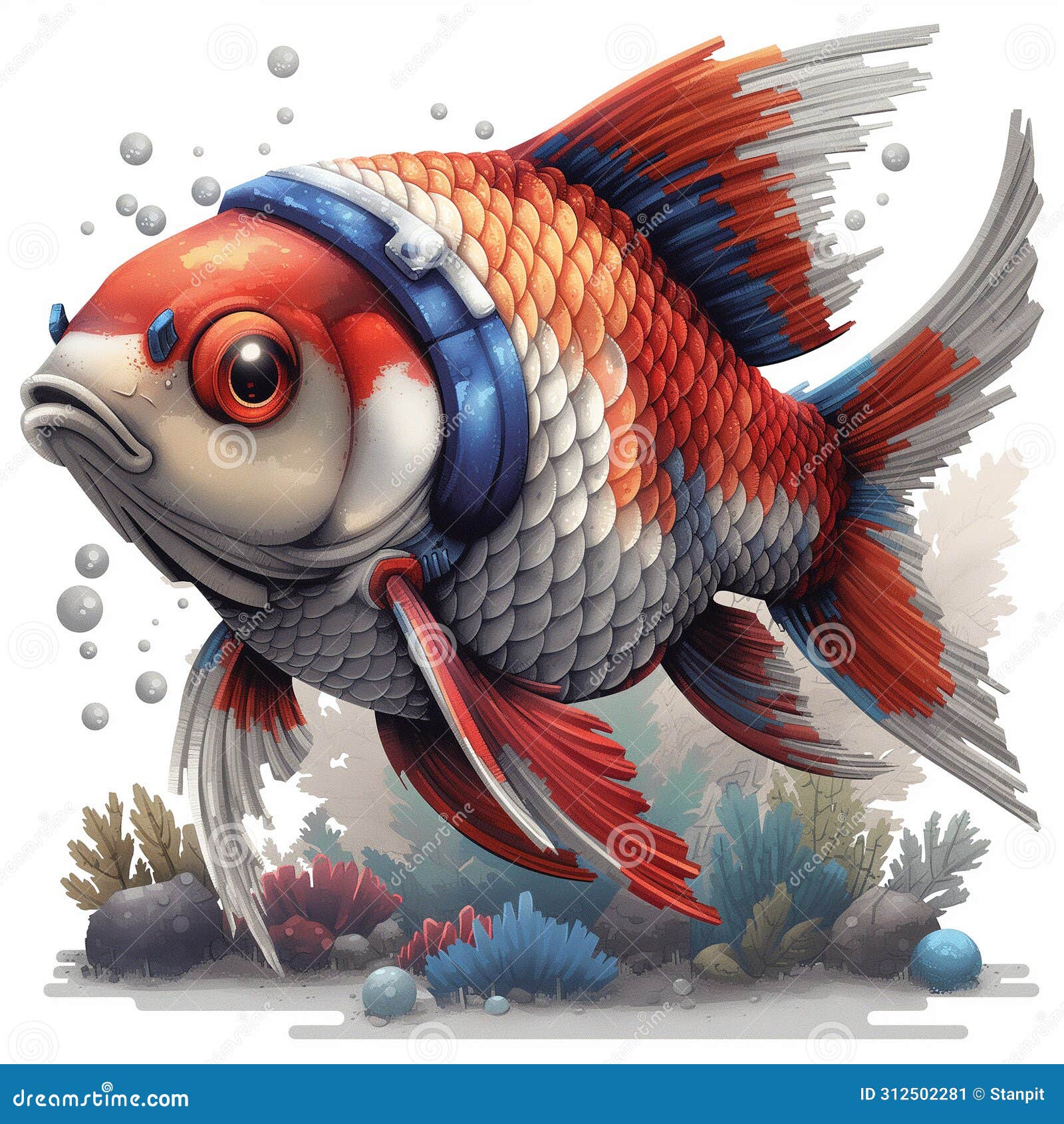 Fish Warrior Cartoon Illustrations Royalty-Free Stock Photo ...