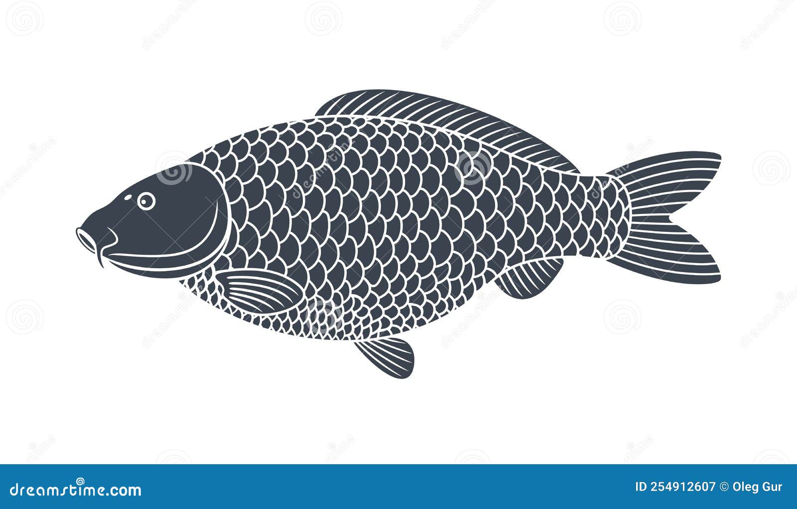 Carp Logo. Isolated Carp on White Background Stock Vector ...