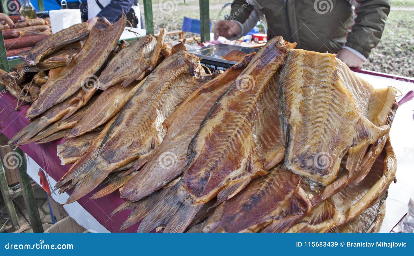 Carp smoked and dried stock image. Image of closeup - 115683439