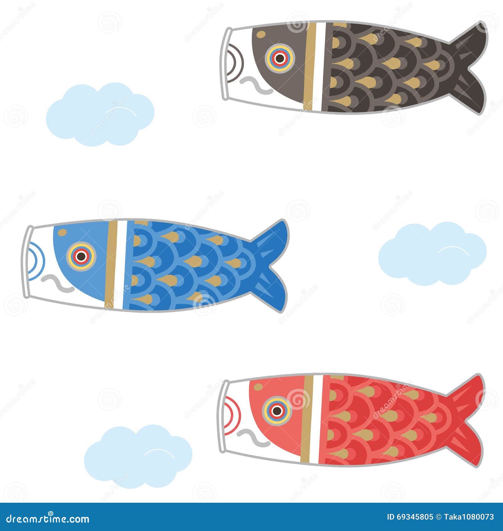 Carp streamer stock vector. Illustration of festival - 69345805