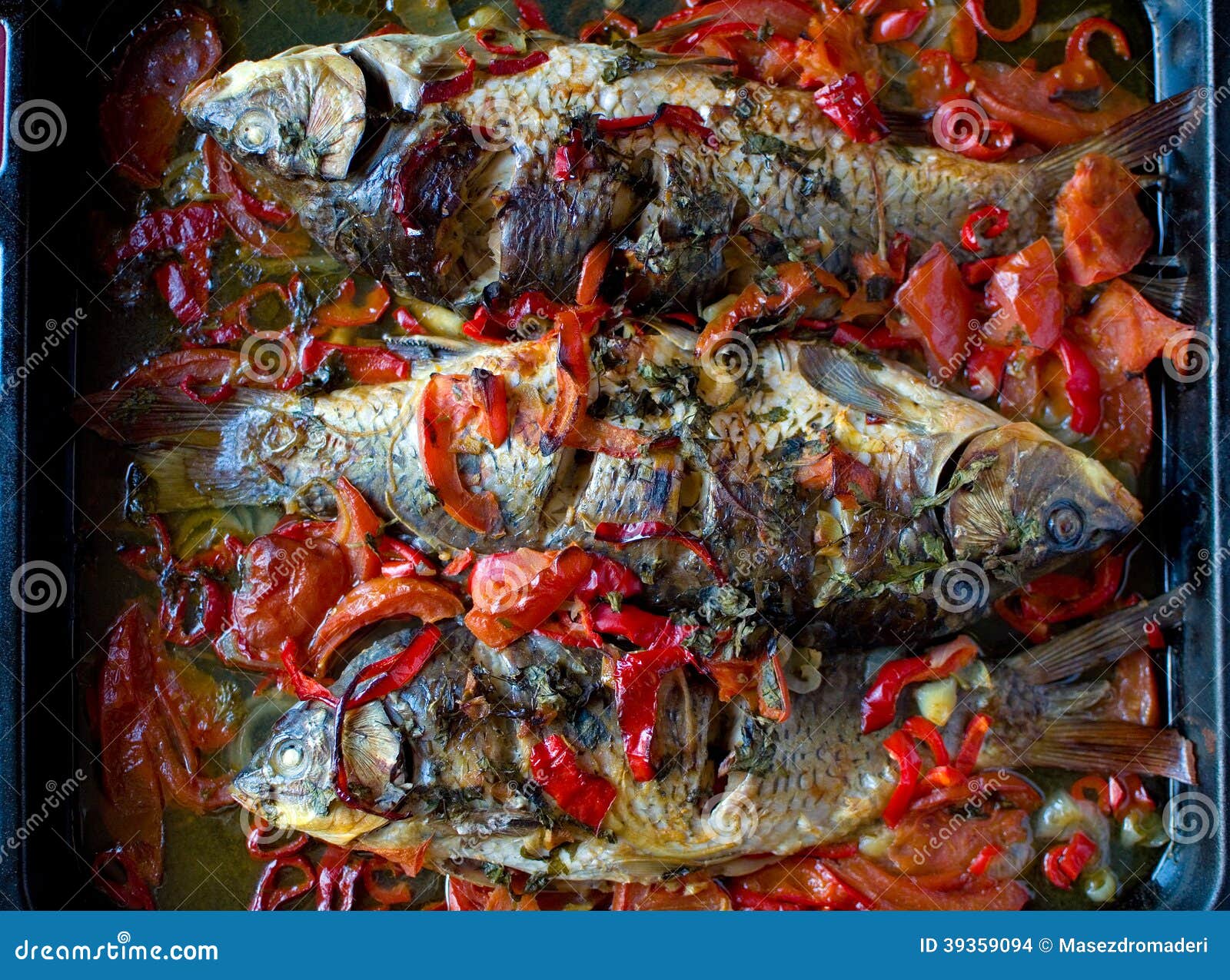 Carp and vegetables stew stock photo. Image of cooked - 39359094