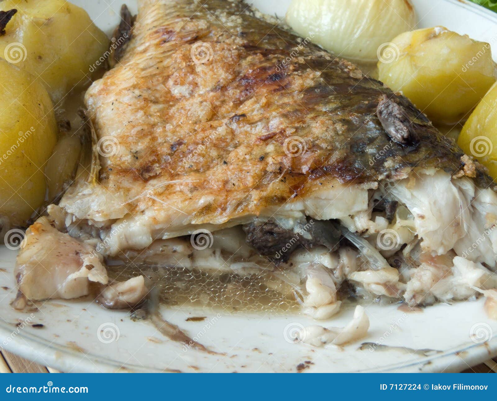 Carpa asada a la parilla foto de archivo. Imagen de comida - 7127224