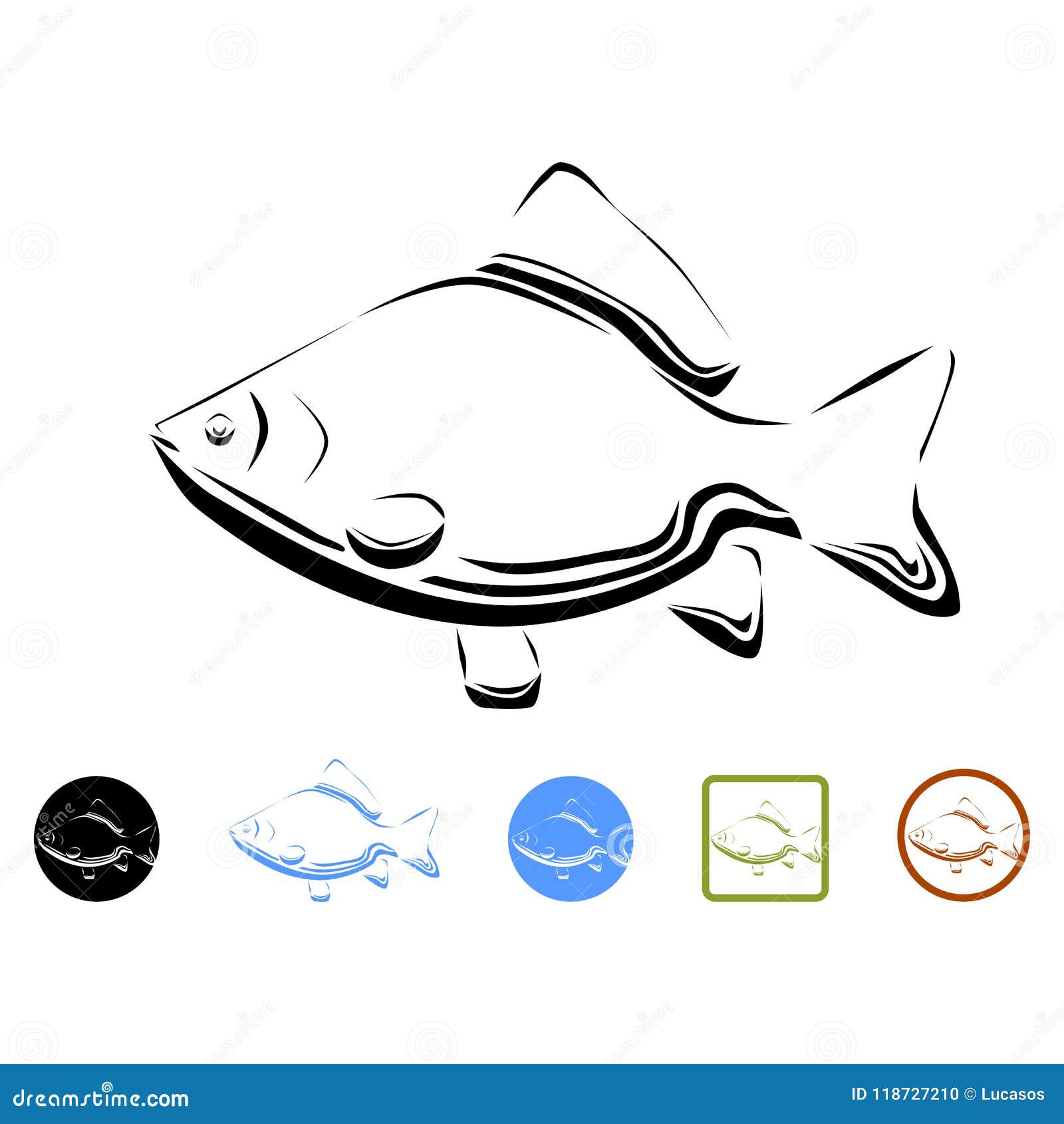 Carpa - ejemplo del vector ilustración del vector. Ilustración de boyle ...