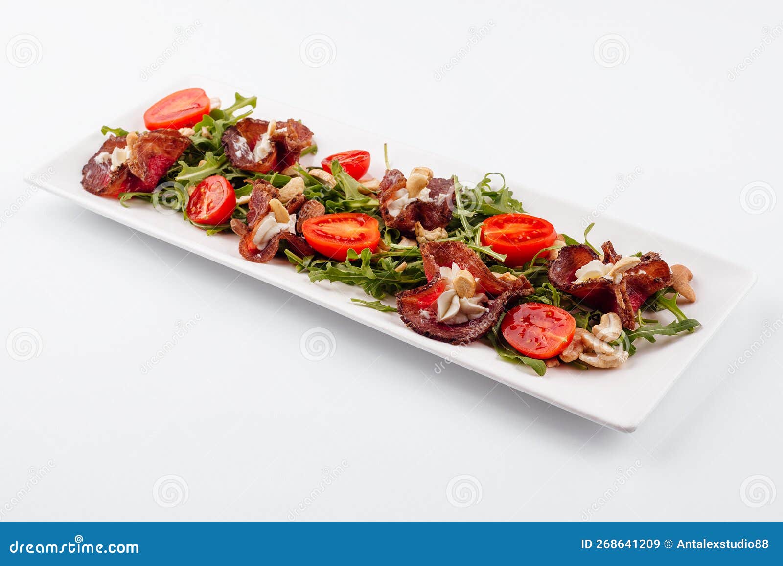 Carpaccio of the Dried Salty Beef Stock Image - Image of meat, tasty ...