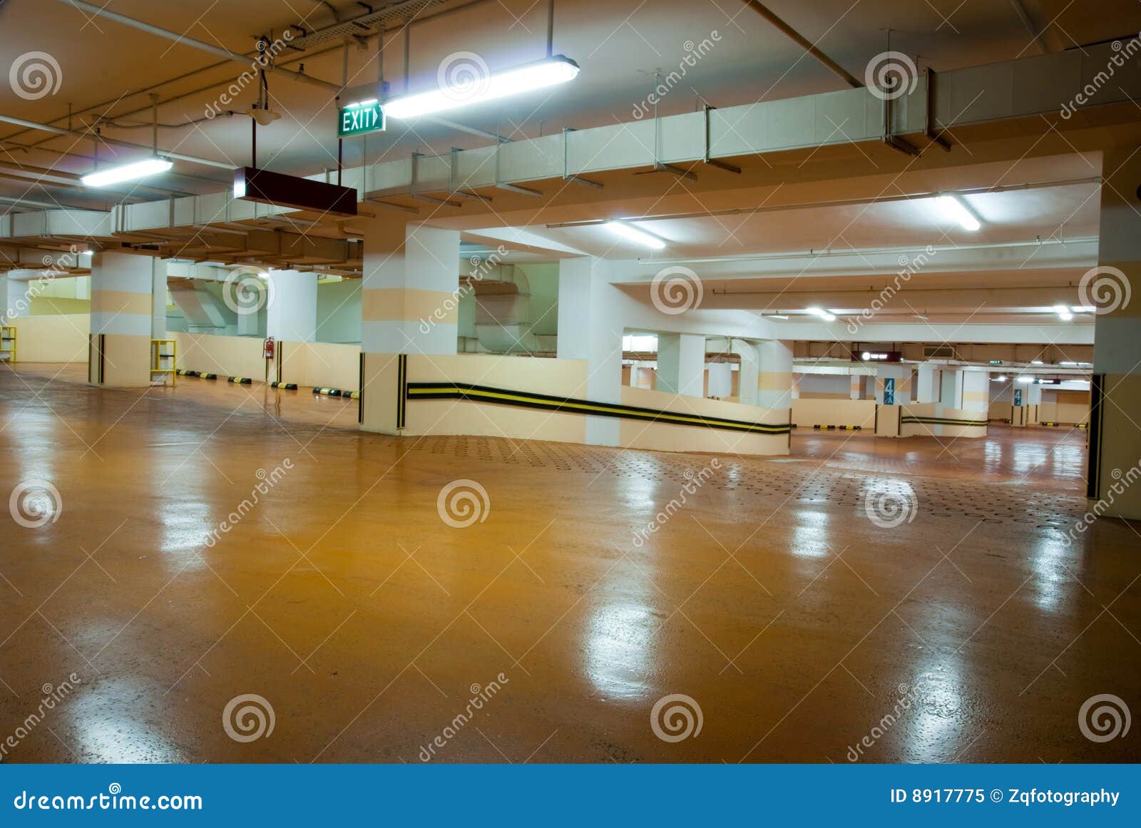 Carpark Interior stock image. Image of pavement, descent - 8917775