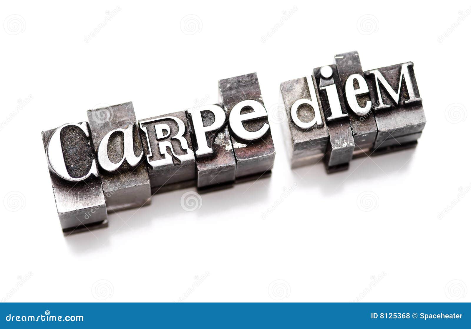 Carpe Diem stock photo. Image of headline, lowercase, letterpress - 8125368