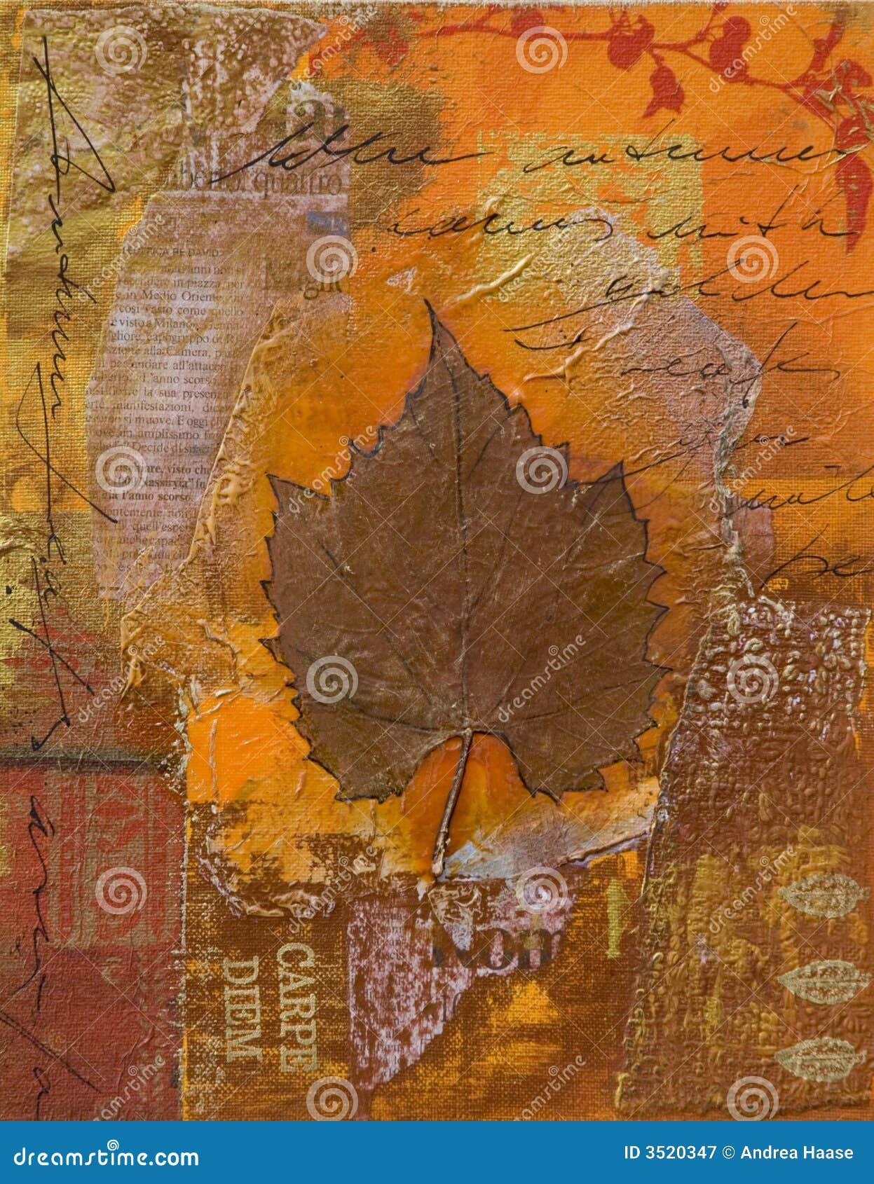 Carpe diem artwork stock illustration. Illustration of leaf - 3520347