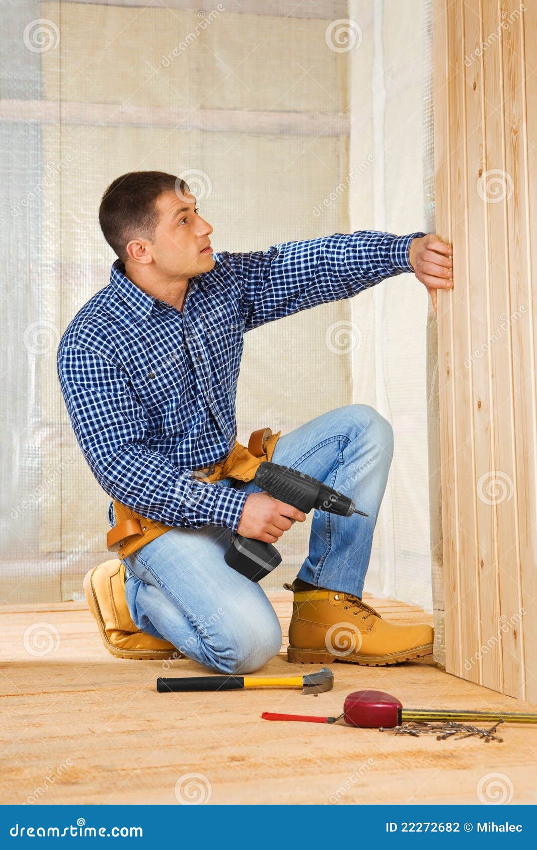 Carpenter stock photo. Image of tool, clothes, measure - 22272682